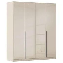 Dreht&uuml;renschrank OTTO HOME "Kleiderschrank Kleiderschr&auml;nke Schrank Garderobe AGORDO mit Glasfront", beige (beige, glas beige (champagner)), B:181cm H:229cm T:54cm, Holzwerkstoff, Schr&auml;nke, Dreht&uuml;renschrank, durchdachte Innenausstattung, in 8 Breiten und 2 H&ouml;hen MADE IN GERMANY