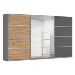 Kleiderschrank Rauch "Schwebet&uuml;renschrank OTTO ́s Choice Garderobe Schrank TOP ANGEBOT Avola", grau (graumetallic, eiche artisan, leisten chrom), B:360cm H:229cm T:62cm, Holzwerkstoff, Schr&auml;nke, Kleiderschrank, mit eleganten Zierleisten in Chrom, Schwarz oder Wei&szlig; MADE IN GERMANY
