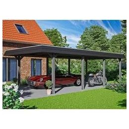 Skan Holz Einzelcarport SKANHOLZ "Wendland", grau (dunkelgrau), B/H/T: 210cm x, Carports