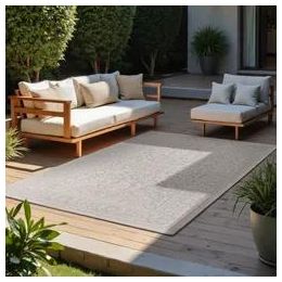 Outdoorteppich Hanse Home "Kona Wendeteppich", grau (wei&szlig;, grau), B:200cm H:5mm L:290cm, Polypropylen, Teppiche, Outdoorteppich, In und Outdoor, Flachgewebe, wetterfest, pflegeleicht, robust