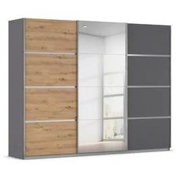 Kleiderschrank Rauch "Schwebet&uuml;renschrank OTTO ́s Choice Garderobe Schrank TOP ANGEBOT Avola", grau (graumetallic, eiche artisan, leisten chrom), B:271cm H:229cm T:62cm, Holzwerkstoff, Schr&auml;nke, Kleiderschrank, mit eleganten Zierleisten in Chrom, Schwarz oder Wei&szlig; MADE IN GERMANY