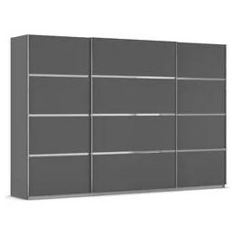 Kleiderschrank Rauch "Schwebet&uuml;renschrank OTTO ́s Choice Garderobe Schrank TOP ANGEBOT Avola", grau (graumetallic, leisten chrom), B:315cm H:229cm T:62cm, Holzwerkstoff, Schr&auml;nke, Kleiderschrank, mit eleganten Zierleisten in Chrom, Schwarz oder Wei&szlig; MADE IN GERMANY