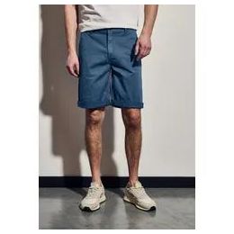 Shorts Street One MEN, Herren, Gr. 30, blau (ocean blau), Web, 98% Baumwolle, 2% Elasthan, unifarben, regular fit kurz, Hosen Shorts, aus Baumwolle mit Stretchanteil