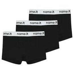 Trunk name it "NKMBOXER 3P", M&auml;dchen, Gr. 92, 3 Stk., wei&szlig; (schwarzdetail:hellwei&szlig; waistband), Jersey, Obermaterial: 95% Baumwolle, 5% Elasthan, unifarben, eng, Unterhosen, eng, Jersey, Logoschriftzug, angesetztes B&uuml;ndchen