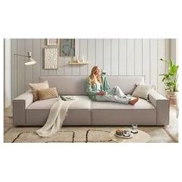 Big-Sofa Home Affaire "NEU: SHERWOOD XXL, Big-Sofa (316cm), extra tiefe Sitzfl&auml;che 95 cm", beige (hellbeige), B:316cm H:90cm T:135cm, 100% Polyester, Sofas, Big-Sofa, bequemer Sitzkomfort, Cord u. Leinenoptik, Kedernaht, Topseller