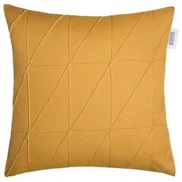 Sch&ouml;ner Wohnen Dekokissen "Across", braun (caramel, unifarben), B:45cm L:45cm, Baumwolle, Leinen, SCH&Ouml;NER WOHNEN-KOLLEKTION, Dekokissen_Sitzkissen_Kissenh&uuml;llen, mit graphischer Ziernaht