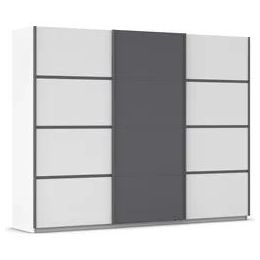 Kleiderschrank Rauch "Schwebet&uuml;renschrank OTTO ́s Choice Garderobe Schrank TOP ANGEBOT Avola", wei&szlig; (alpinwei&szlig;, graumetallic, leisten graumetallic), B:271cm H:229cm T:62cm, Holzwerkstoff, Schr&auml;nke, Kleiderschrank, mit eleganten Zierleisten in Chrom, Schwarz oder Wei&szlig; MADE IN GERMANY