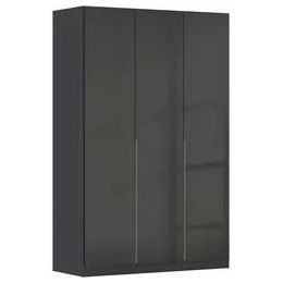 Dreht&uuml;renschrank OTTO HOME "Kleiderschrank Schrank Garderobe AGORDO TOPSELLER Schlafzimmer", grau (graumetallic, effektgrau hochglanz), B:136cm H:210cm T:54cm, Holzwerkstoff, Schr&auml;nke, Dreht&uuml;renschrank, durchdachte Innenausstattung, in 8 Breiten und 2 H&ouml;hen MADE IN GERMANY, Topseller