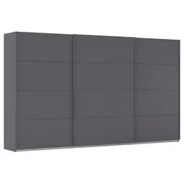 Schwebet&uuml;renschrank OTTO HOME "Kleiderschrank Schrank Garderobe AGORDO mit Dekor- oder Hochglanzfront", grau (graumetallic, griffleisten graumetallic), B:360cm H:210cm T:62cm, Holzwerkstoff, Schr&auml;nke, Schwebet&uuml;renschrank, in 4 Breiten und 2 H&ouml;hen MADE IN GERMANY