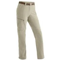 Outdoorhose Maier Sports "Nata", Damen, Gr. 50, Normalgr&ouml;&szlig;en, braun (hellbraun), 90% Polyamid, 10% Elasthan, Hosen Outdoorhose, Damen Zip-Off Wanderhose, atmungsaktive Trekkinghose, Regular Fit