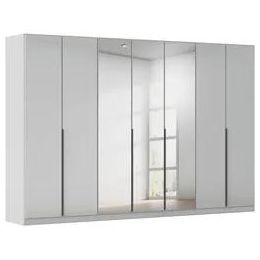 Dreht&uuml;renschrank OTTO HOME "Kleiderschrank Kleiderschr&auml;nke Schrank Garderobe AGORDO mit Glasfront", grau (seidengrau, glas seidengrau), B:315cm H:210cm T:54cm, Holzwerkstoff, Schr&auml;nke, Dreht&uuml;renschrank, durchdachte Innenausstattung, in 8 Breiten und 2 H&ouml;hen MADE IN GERMANY