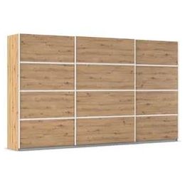 Kleiderschrank Rauch "Schwebet&uuml;renschrank OTTO ́s Choice Garderobe Schrank TOP ANGEBOT Avola", braun (eiche artisan, leisten wei&szlig;), B:360cm H:229cm T:62cm, Holzwerkstoff, Schr&auml;nke, Kleiderschrank, mit eleganten Zierleisten in Chrom, Schwarz oder Wei&szlig; MADE IN GERMANY