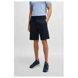 Shorts BOSS Green "S Speedflex", Damen, Gr. 58, N-Gr, blau (dunkelblau402), Web, Obermaterial: 100% Elastomultiester, unifarben, regular fit knielang, Hosen Shorts, in klassischer Form Jogpants Sweatpants Stretchhose