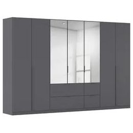 Dreht&uuml;renschrank OTTO HOME "Kleiderschrank Schrank Garderobe AGORDO mit Dekor- oder Hochglanzfront", grau (graumetallic), B:315cm H:210cm T:54cm, Holzwerkstoff, Schr&auml;nke, Dreht&uuml;renschrank, mit Au&szlig;enschubk&auml;sten, in 7 Breiten und 2 H&ouml;hen MADE IN GERMANY