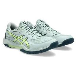 Hallenschuh asics "GEL-ROCKET 12", Herren, Gr. 46,5, lichen rock, tranquil teal, Synthetik, Schuhe Hallenschuh, besonders geeignet f&uuml;r Handball und Volleyball