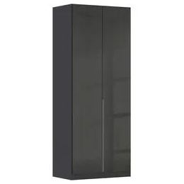 Dreht&uuml;renschrank OTTO HOME "Kleiderschrank Schrank Garderobe AGORDO TOPSELLER Schlafzimmer", grau (graumetallic, effektgrau hochglanz), B:91cm H:229cm T:54cm, Holzwerkstoff, Schr&auml;nke, Dreht&uuml;renschrank, durchdachte Innenausstattung, in 8 Breiten und 2 H&ouml;hen MADE IN GERMANY, Topseller