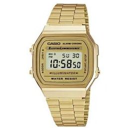 Chronograph CASIO VINTAGE, gold (goldfarben, goldfarben), Armbanduhren, Damen, Chronograph, Quarzuhr, Armbanduhr, Damenuhr, Herrenuhr, Digitaluhr,Edelstahlarmband