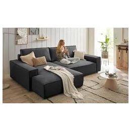 Home Affaire "NEU: SHERWOOD XXL 284, Big-Sofa L-Form, tiefe Sitzfl&auml;che 95 cm, Cord" Recamiere rechts/links, als Schlafsofa stellbar, Cord u. Leinenoptik