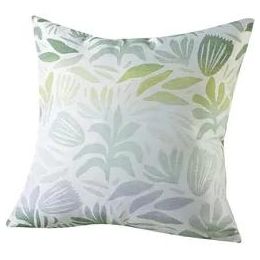 Dekokissen WIRTH "Kairo" Gr. 2, gr&uuml;n (gr&uuml;n, gemustert), B:50cm L:50cm, Obermaterial: 85% Polyester, 15% Baumwolle, Dekokissen_Sitzkissen_Kissenh&uuml;llen, Made in Germany
