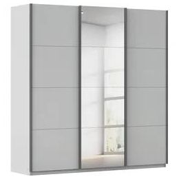 Schwebet&uuml;renschrank OTTO HOME "Kleiderschrank Schrank OTTO ́S CHOICE Garderobe AGORDO", grau (seidengrau), B:203cm H:229cm T:62cm, Holzwerkstoff, Schr&auml;nke, Schwebet&uuml;renschrank, Top Innenausstattung, in 4 Breiten und 2 H&ouml;hen MADE IN GERMANY, Topseller