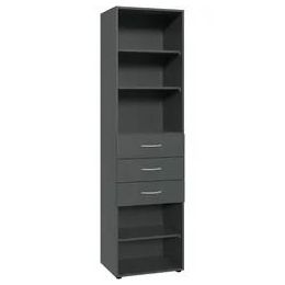 Standregal wimex "Multiraumkonzept", grau (grafit), B:40cm H:185cm T:40cm, Holzwerkstoff, Regale, Standregal, planbar und erweiterbar