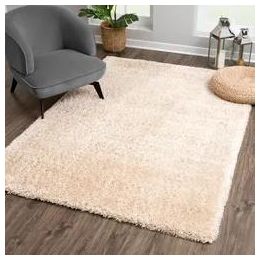Hochflor-Teppich Sanat "Porto", beige, B:80cm H:45mm L:150cm, Kunstfaser, Teppiche, Wohnzimmer, Langflor, Shaggy, auch als L&auml;ufer
