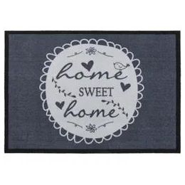 Fu&szlig;matte ANDIAMO "Home Sweet Home, Made in Belgium" Gr. 15, bunt (multi), B:39cm H:5mm L:58cm, Kunstfaser, Teppiche, Fu&szlig;matte, Schmutzfangmatte, rutschfest, mit Spruch, waschbar