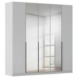 Dreht&uuml;renschrank OTTO HOME "Kleiderschrank Schrank Garderobe AGORDO mit Dekor- oder Hochglanzfront", grau (seidengrau), B:226cm H:229cm T:54cm, Holzwerkstoff, Schr&auml;nke, Dreht&uuml;renschrank, durchdachte Innenausstattung, in 8 Breiten und 2 H&ouml;hen MADE IN GERMANY, Topseller