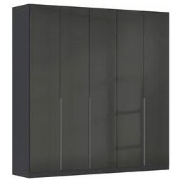 Dreht&uuml;renschrank OTTO HOME "Kleiderschrank Schrank Garderobe AGORDO TOPSELLER Schlafzimmer", grau (graumetallic, effektgrau hochglanz), B:226cm H:229cm T:54cm, Holzwerkstoff, Schr&auml;nke, Dreht&uuml;renschrank, durchdachte Innenausstattung, in 8 Breiten und 2 H&ouml;hen MADE IN GERMANY, Topseller