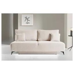 Schlafsofa WERK2 "Valerie mit Komfortsitz- und Liegeh&ouml;he, Breite 200cm", beige, B:200cm H:95cm T:105cm, 95% Polyester, 5% Polyamid, Sofas, Schlafsofa, bequemes 2-Sitzer Schlafcouch mit Bettkasten