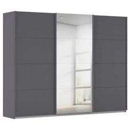 Schwebet&uuml;renschrank OTTO HOME "Kleiderschrank Schrank Schlafzimmerschrank Garderobe AGORDO", grau (graumetallic, griffleisten graumetallic), B:271cm H:210cm T:62cm, Holzwerkstoff, Schr&auml;nke, Schwebet&uuml;renschrank, Top Innenausstattung, in 4 Breiten und 2 H&ouml;hen MADE IN GERMANY, Topseller