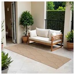 Outdoorteppich Hanse Home "Liora Wendeteppich", wei&szlig; (jute, wei&szlig;), B:80cm H:5mm L:250cm, Polypropylen, Teppiche, Outdoorteppich, L&auml;ufer, In und Outdoor, Flachgewebe, wetterfest, pflegeleicht, robust