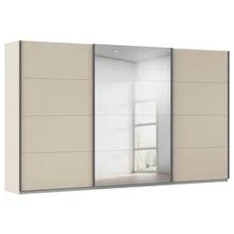 Schwebet&uuml;renschrank OTTO HOME "Kleiderschrank Schrank Schlafzimmerschrank Garderobe AGORDO", beige (beige (champagner), griffleisten graumetallic), B:360cm H:210cm T:62cm, Holzwerkstoff, Schr&auml;nke, Schwebet&uuml;renschrank, Top Innenausstattung, in 4 Breiten und 2 H&ouml;hen MADE IN GERMANY, Topseller