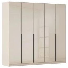 Dreht&uuml;renschrank OTTO HOME "Kleiderschrank Kleiderschr&auml;nke Schrank Garderobe AGORDO mit Glasfront", beige (beige, glas beige (champagner)), B:226cm H:229cm T:54cm, Holzwerkstoff, Schr&auml;nke, Dreht&uuml;renschrank, durchdachte Innenausstattung, in 8 Breiten und 2 H&ouml;hen MADE IN GERMANY