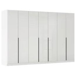 Dreht&uuml;renschrank OTTO HOME "Kleiderschrank Kleiderschr&auml;nke Schrank Garderobe AGORDO mit Glasfront", wei&szlig; (alpinwei&szlig;, glas kristallwei&szlig;), B:315cm H:210cm T:54cm, Holzwerkstoff, Schr&auml;nke, Dreht&uuml;renschrank, durchdachte Innenausstattung, in 8 Breiten und 2 H&ouml;hen MADE IN GERMANY