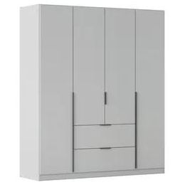 Dreht&uuml;renschrank OTTO HOME "Kleiderschrank Schrank Garderobe AGORDO mit Dekor- oder Hochglanzfront", grau (seidengrau), B:181cm H:210cm T:54cm, Holzwerkstoff, Schr&auml;nke, Dreht&uuml;renschrank, mit Au&szlig;enschubk&auml;sten, in 7 Breiten und 2 H&ouml;hen MADE IN GERMANY