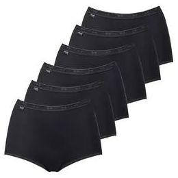 Slip Sloggi "Slip 6er Pack", Damen, Gr. 40, schwarz, Obermaterial: 95% Baumwolle CO. 5% Elasthan EL., Unterhosen Slip