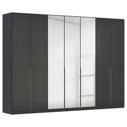 Dreht&uuml;renschrank OTTO HOME "Kleiderschrank Schrank Garderobe AGORDO mit Dekor- oder Hochglanzfront", grau (graumetallic, effektgrau hochglanz), B:315cm H:229cm T:54cm, Holzwerkstoff, Schr&auml;nke, Dreht&uuml;renschrank, durchdachte Innenausstattung, in 8 Breiten und 2 H&ouml;hen MADE IN GERMANY, Topseller