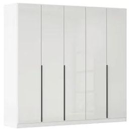 Dreht&uuml;renschrank OTTO HOME "Kleiderschrank Kleiderschr&auml;nke Schrank Garderobe AGORDO mit Glasfront", wei&szlig; (alpinwei&szlig;, glas kristallwei&szlig;), B:226cm H:229cm T:54cm, Holzwerkstoff, Schr&auml;nke, Dreht&uuml;renschrank, durchdachte Innenausstattung, in 8 Breiten und 2 H&ouml;hen MADE IN GERMANY