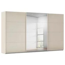 Schwebet&uuml;renschrank OTTO HOME "Kleiderschrank Kleiderschr&auml;nke Schrank Garderobe AGORDO mit Glasfront", beige (beige, glas beige (champagner)), B:360cm H:229cm T:62cm, Holzwerkstoff, Schr&auml;nke, Schwebet&uuml;renschrank, durchdachte Innenausstattung, in 4 Breiten und 2 H&ouml;hen MADE IN GERMANY, Topseller