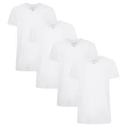 T-Shirt Bamboo basics "T-Shirt VELO 4er Pack", Damen, Gr. L, wei&szlig;, Obermaterial: 68% Viskose CV. 28% Baumwolle CO. 4% Elasthan EL., Shirts T-Shirt