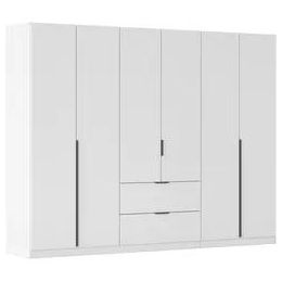 Dreht&uuml;renschrank OTTO HOME "Kleiderschrank Schrank Garderobe AGORDO mit Dekor- oder Hochglanzfront", wei&szlig; (alpinwei&szlig;), B:271cm H:210cm T:54cm, Holzwerkstoff, Schr&auml;nke, Dreht&uuml;renschrank, mit Au&szlig;enschubk&auml;sten, in 7 Breiten und 2 H&ouml;hen MADE IN GERMANY, Topseller