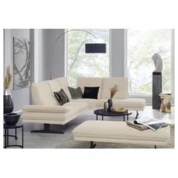 Ecksofa W.Schillig "broadway, Designsofa, toller Sitzkomfort, zeitlos, elegant, L-Form", grau (eisgrau z59), B:284cm H:94cm T:224cm, Longlife Xtra-Leder Z59: Glattleder mit modischer Pr&auml;gung. Hautst&auml;rke 0, 9 - 1, 1 mm, Sofas, Ecksofa, Sitztiefenverstellung, Kopfteil- & Seitenteilverstellung, Breite 284cm