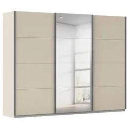 Schwebet&uuml;renschrank OTTO HOME "Kleiderschrank Schrank Schlafzimmerschrank Garderobe AGORDO", beige (beige (champagner), griffleisten graumetallic), B:271cm H:210cm T:62cm, Holzwerkstoff, Schr&auml;nke, Schwebet&uuml;renschrank, Top Innenausstattung, in 4 Breiten und 2 H&ouml;hen MADE IN GERMANY, Topseller