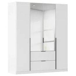 Dreht&uuml;renschrank OTTO HOME "Kleiderschrank Schrank Garderobe AGORDO mit Dekor- oder Hochglanzfront", wei&szlig; (alpinwei&szlig;), B:181cm H:229cm T:54cm, Holzwerkstoff, Schr&auml;nke, Dreht&uuml;renschrank, mit Au&szlig;enschubk&auml;sten, in 7 Breiten und 2 H&ouml;hen MADE IN GERMANY