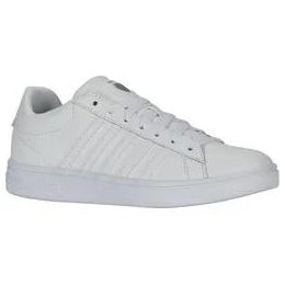 Sneaker K-Swiss "COURT TIEBREAK II", Damen, Gr. 38, wei&szlig; (wei&szlig;, wei&szlig;, wei&szlig;), Leder, Schuhe Sneaker