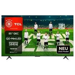 TCL Mini-LED-Fernseher "85Q6CX1", Energieeffizienz: D (A-G), schwarz, 85 &prime;&prime;, Fernseher, 4K Multi-HDR Dolby Vision, 144Hz, ONKYO Dolby Atmos, Apple Airplay 2