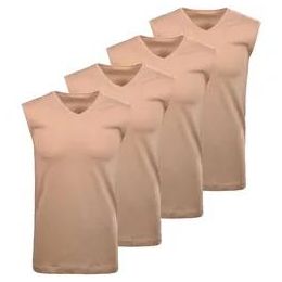 Unterhemd Ragman "Unterhemd 4er Pack", Herren, Gr. XL, N-Gr, beige, Obermaterial: 100% Baumwolle CO., Unterhemden Unterhemd