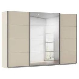 Schwebet&uuml;renschrank OTTO HOME "Kleiderschrank Schrank Schlafzimmerschrank Garderobe AGORDO", beige (beige (champagner), griffleisten graumetallic), B:315cm H:229cm T:62cm, Holzwerkstoff, Schr&auml;nke, Schwebet&uuml;renschrank, Top Innenausstattung, in 4 Breiten und 2 H&ouml;hen MADE IN GERMANY, Topseller