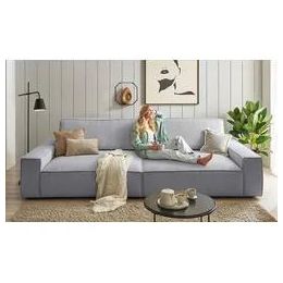 Big-Sofa Home Affaire "NEU: SHERWOOD XXL, Big-Sofa (316cm), extra tiefe Sitzfl&auml;che 95 cm", grau (hellgrau), B:316cm H:90cm T:135cm, 100% Polyester, Sofas, Big-Sofa, bequemer Sitzkomfort, Cord u. Leinenoptik, Kedernaht